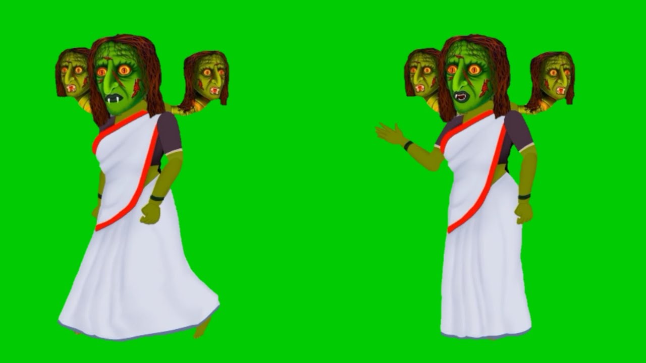 green screen 3 sar wali chudail/green screen chudail character ...