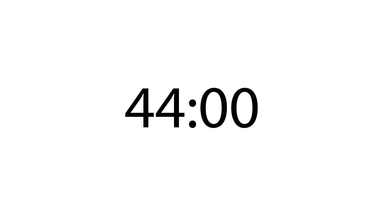 Professional 44 minute | 44:00 timer - YouTube