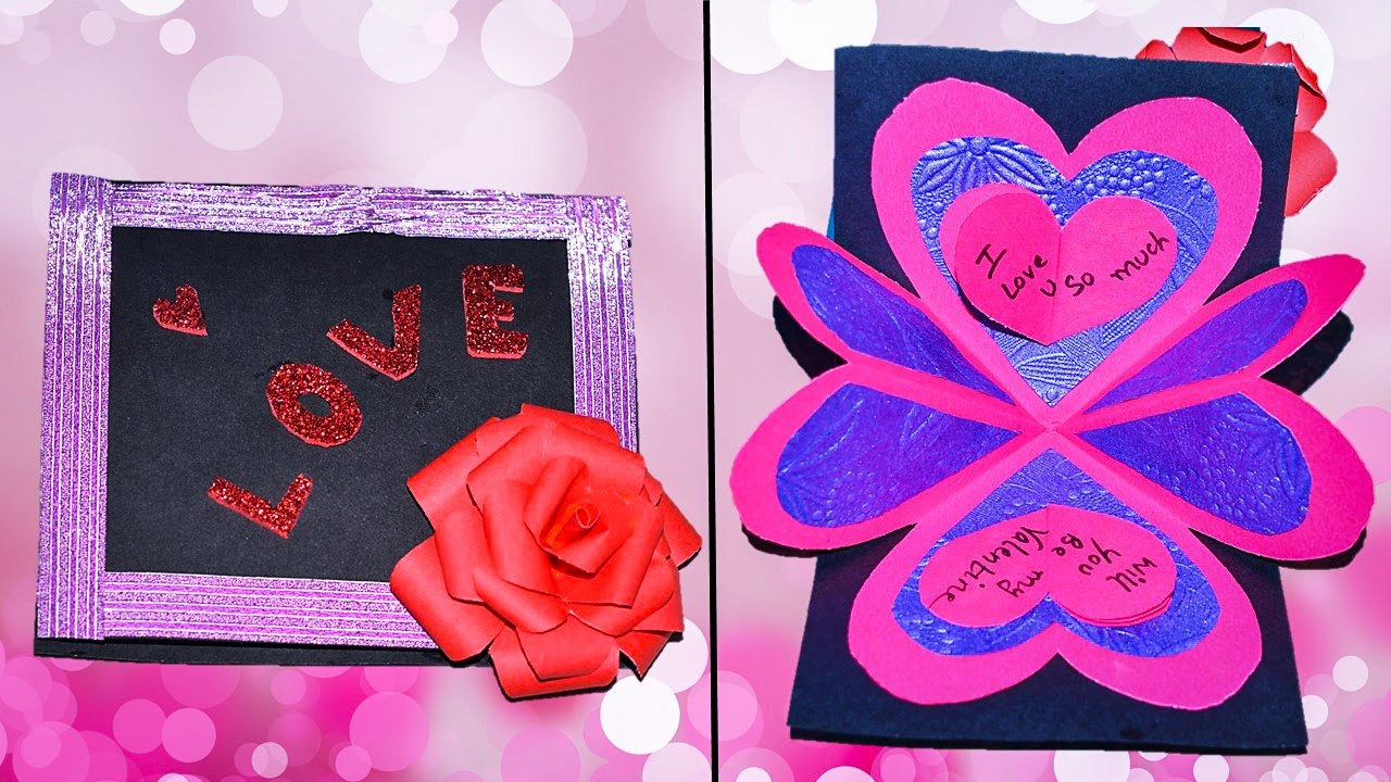 Beautiful Handmade Valentine Card | Beautiful Love Card | Princy World ...