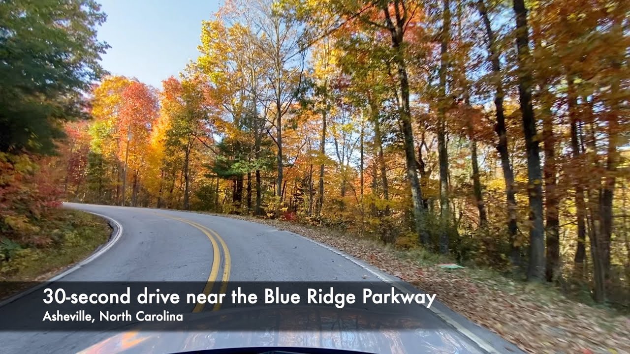 Epic Fall Foliage Blue Ridge Parkway Asheville North Carolina NC - YouTube