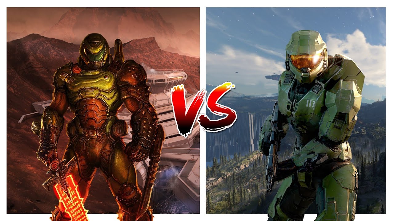DOOM SLAYER VS MASTER CHIEF - YouTube