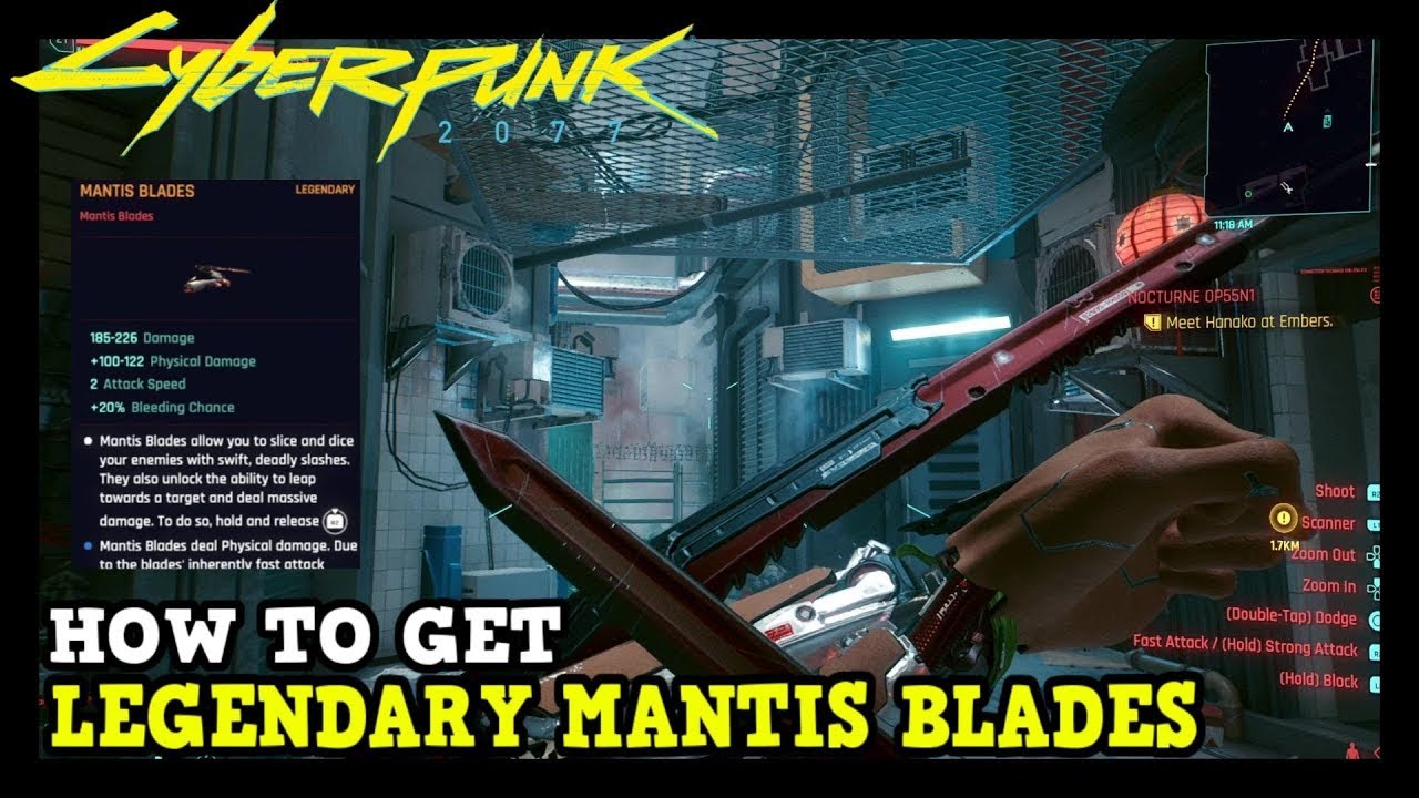 LEGENDARY MANTIS BLADES LOCATION IN CYBERPUNK 2077 - YouTube