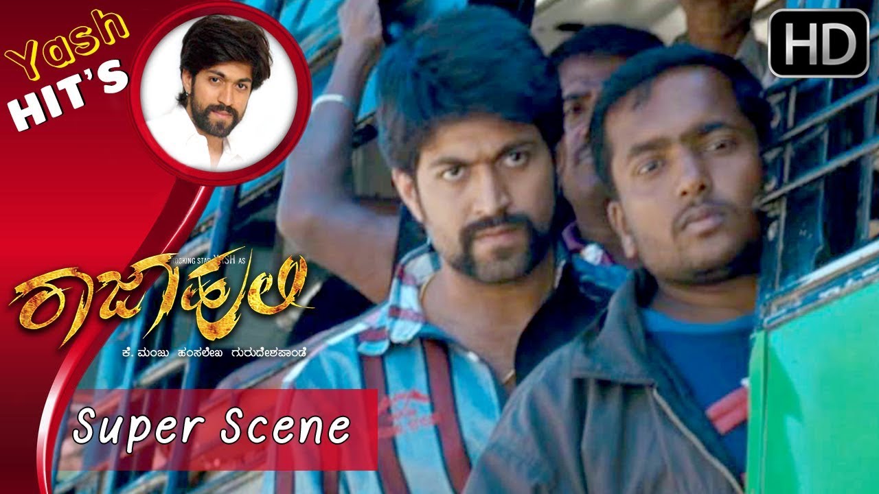 Yash Kannada Scenes - Yash helps people in emergency | Rajahuli Kannada ...