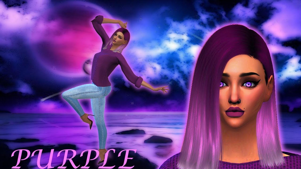 The sims 4/COLOUR SIM/PURPLE/JOCEYLN - YouTube