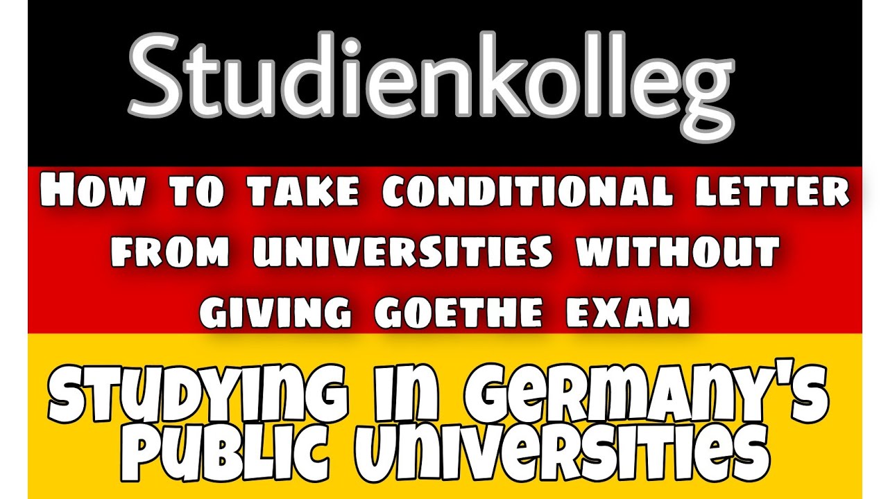 Conditional Offer letter from German's Public Universities without ...
