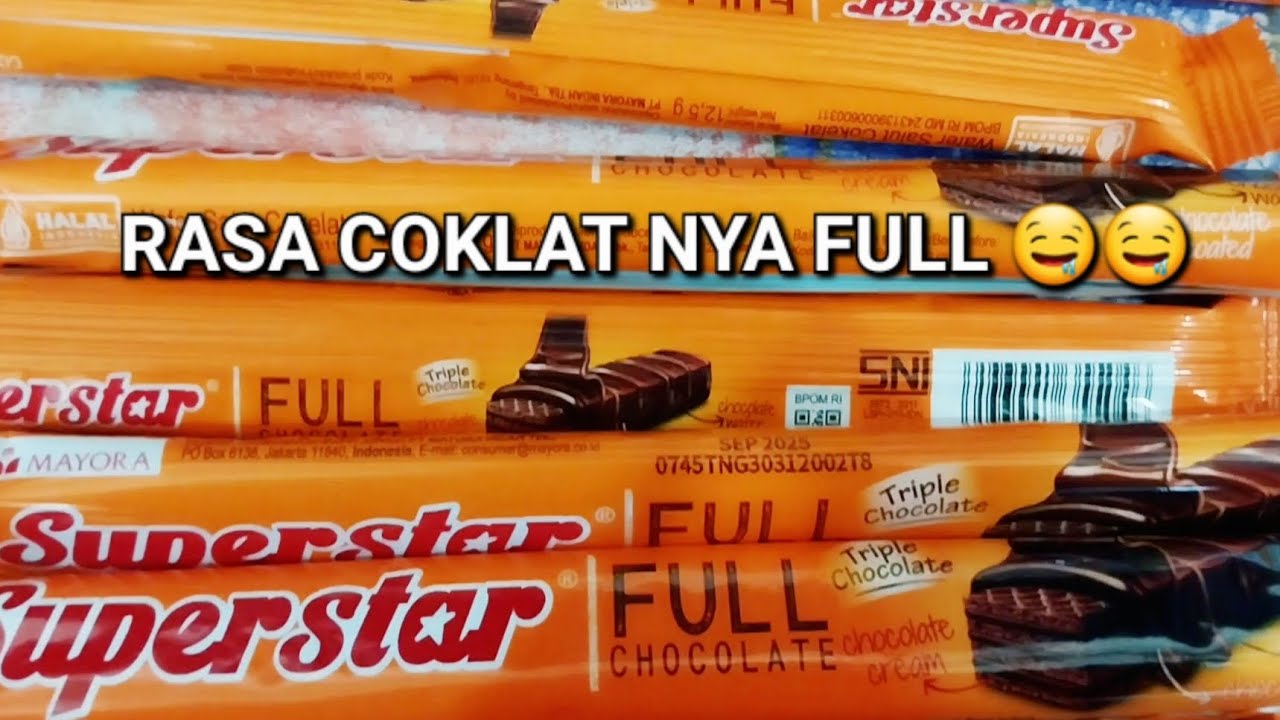 UNBOXING SNACK WAFER SUPERSTAR COKLAT.. - YouTube