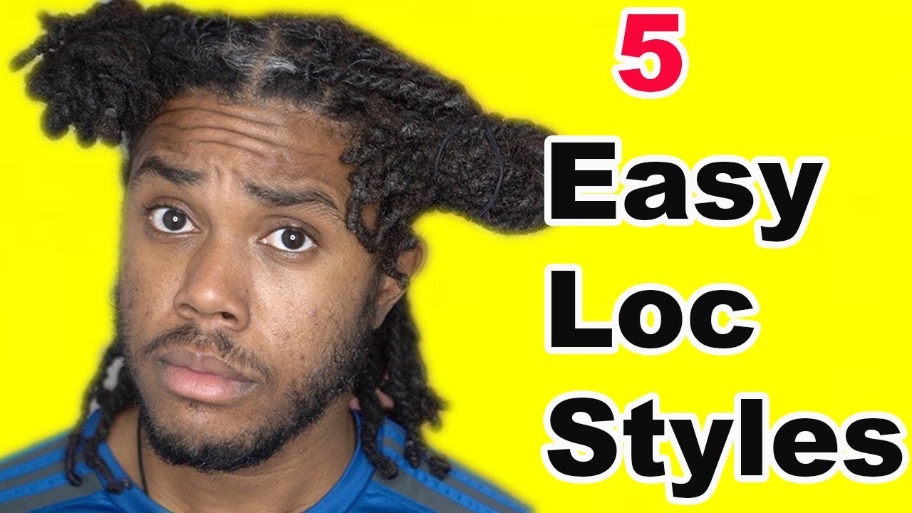 5 Quick and Easy Loc Styles for Men Medium Length Locs - YouTube
