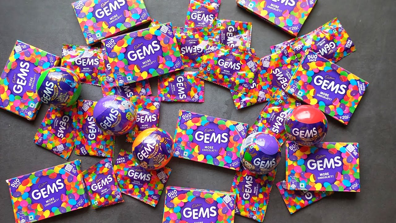 Gems opening video, surprise toys, chocolate opening video, lots of ...