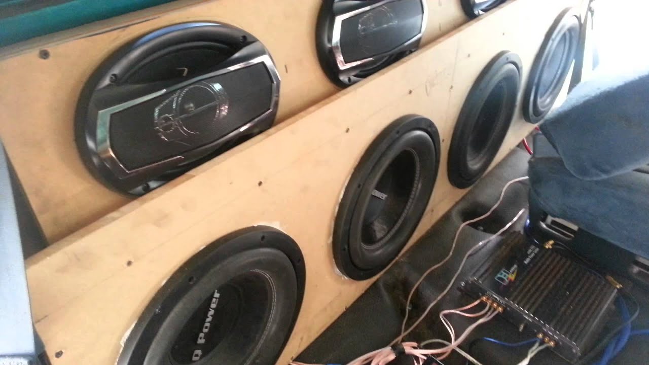 4 12s in Single Cab Truck - YouTube