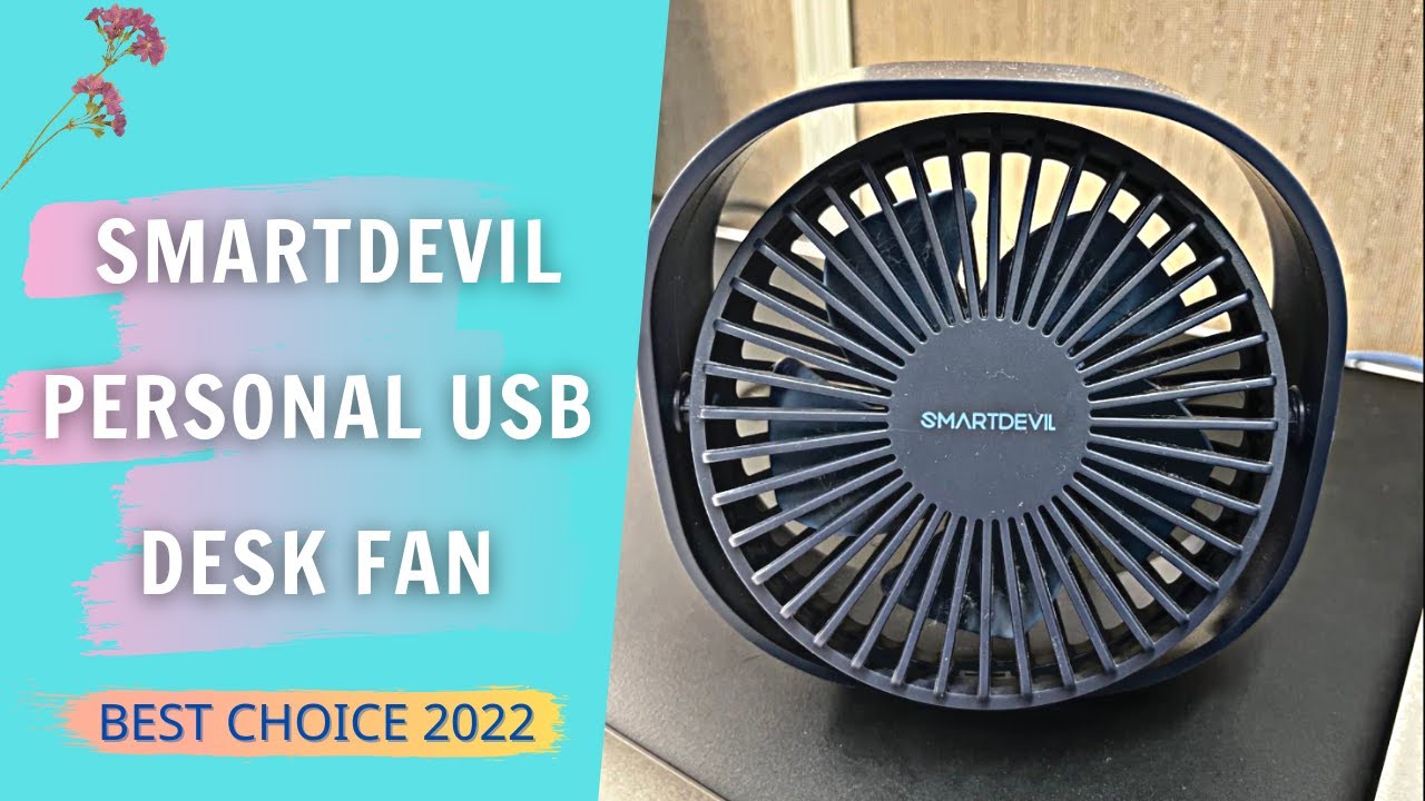 SmartDevil Small Personal USB Desk Fan Review & Test | 3 Speeds ...