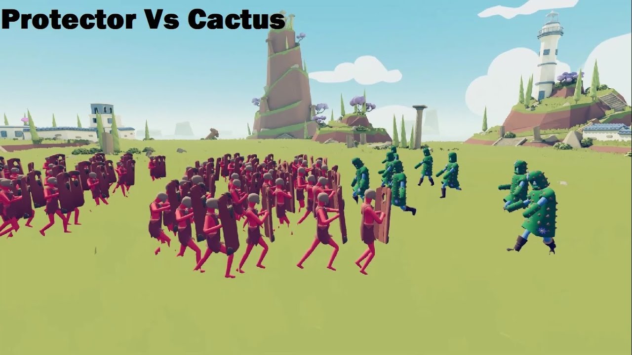 TABS 100v8 Protector Vs Cactus | TOTALLY ACCURATE BATTLE SIMULATOR ...