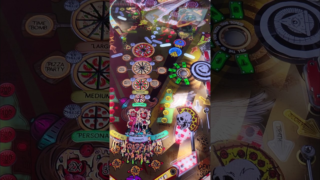"PIZZA TIME "pinball gameplay on my Atgames Virtual Pinballl table ...