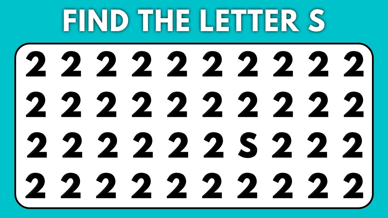 Can You Spot Letter 'S'? 10-Second Challenge! Basic & Advance Levels ...