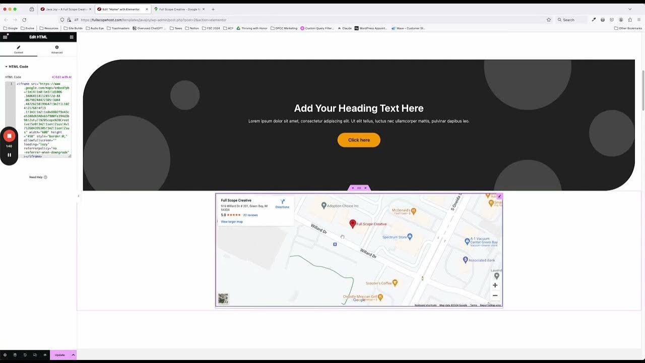 Adding a Google Map - YouTube