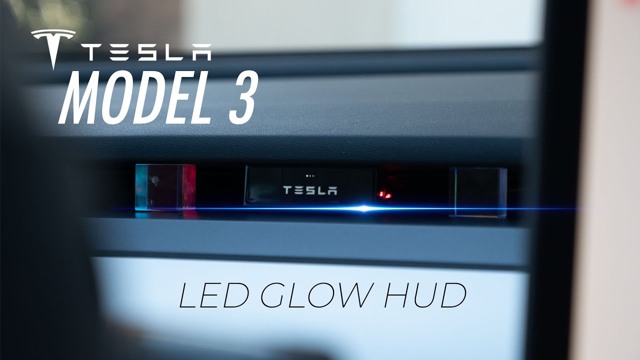 Tesla Model 3 - Herrfuk's LED Glow HUD review - YouTube
