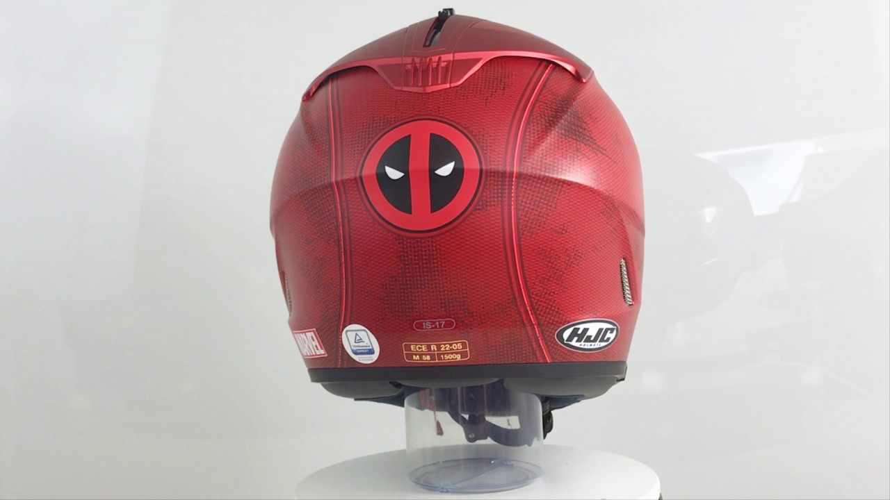 HJC IS-17 MARVEL DEADPOOL INTEGRALHELM - YouTube