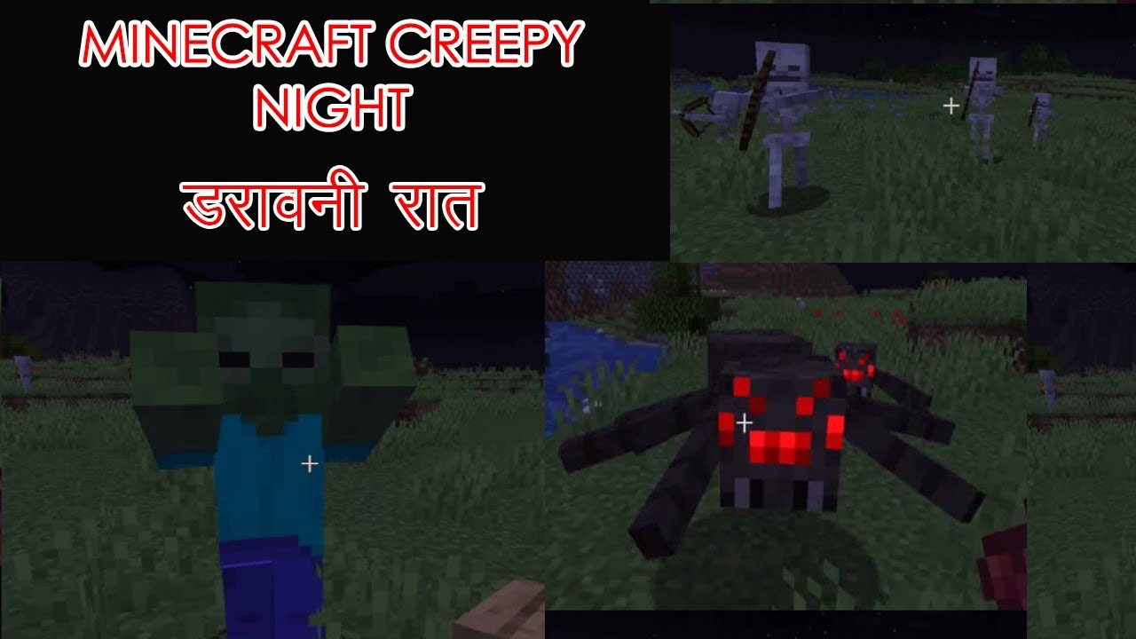 Creepy night in minecraft - YouTube
