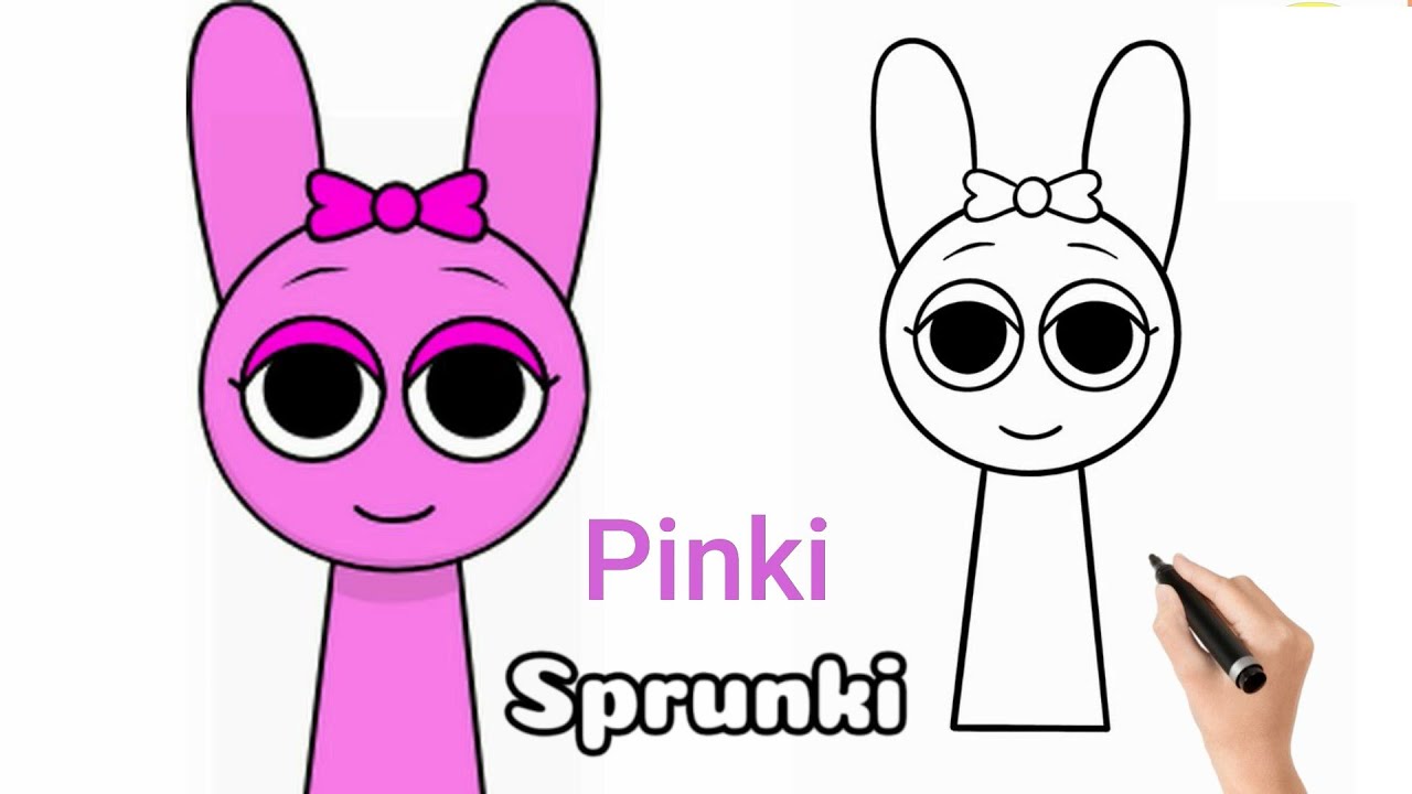 Sprunki animation, How to Draw Sprunki characters, Pinki - YouTube
