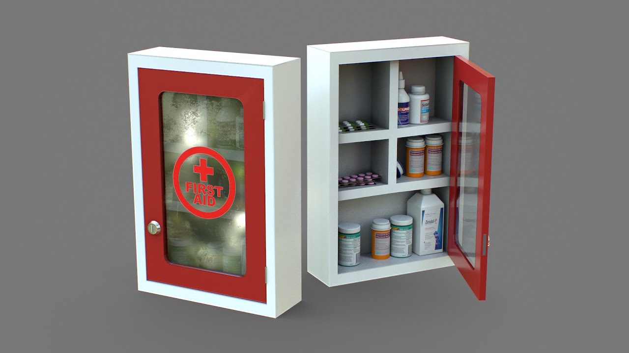 First Aid Box 3D Model Presentation - CGTRADER - YouTube