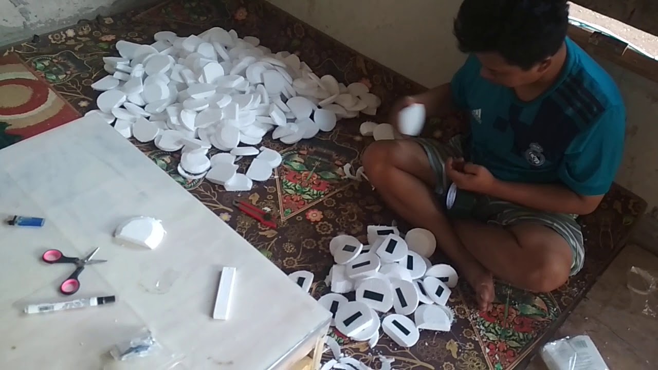 Pembuatan sarang walet imitasi berbahan seteropong / gabus - YouTube