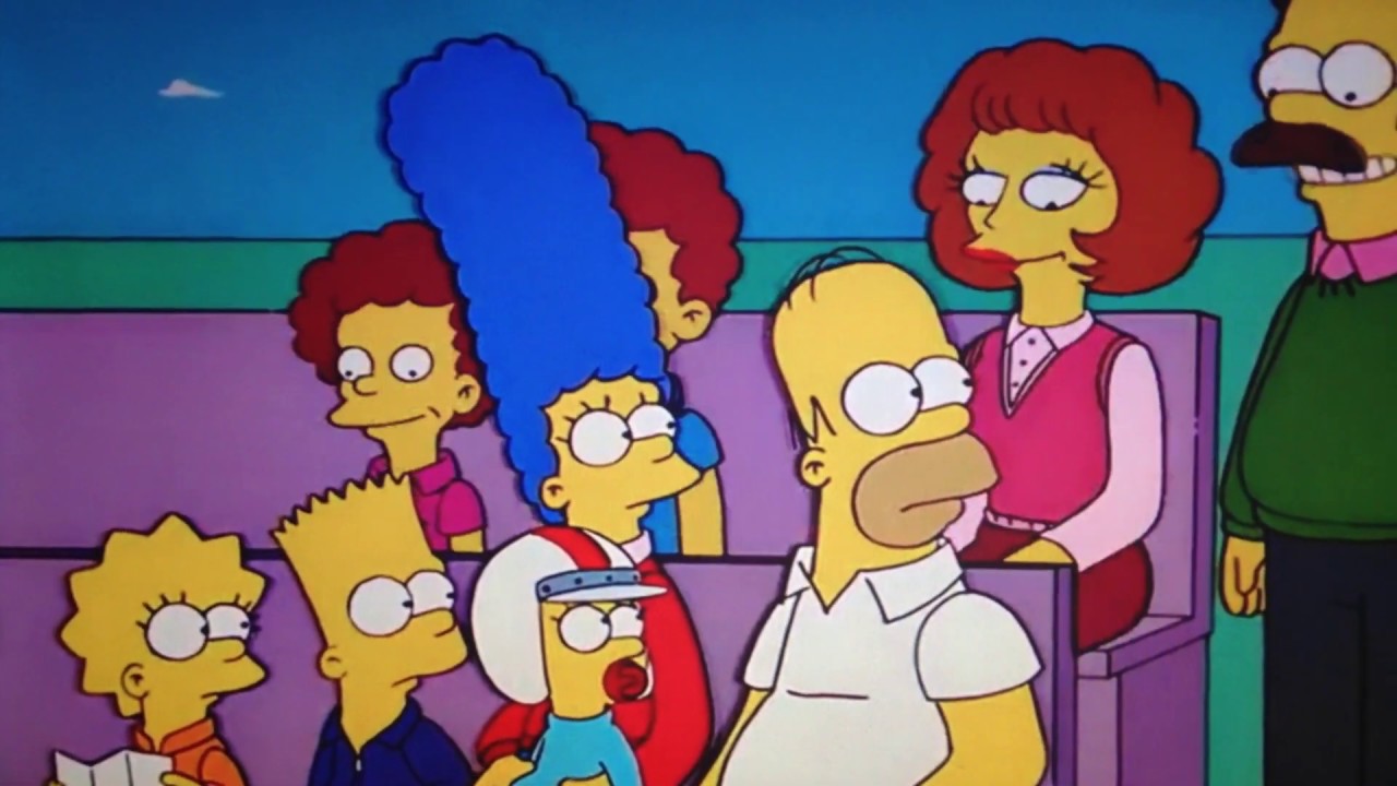 ned flanders maude flanders rod flanders and todd flanders meet's the ...