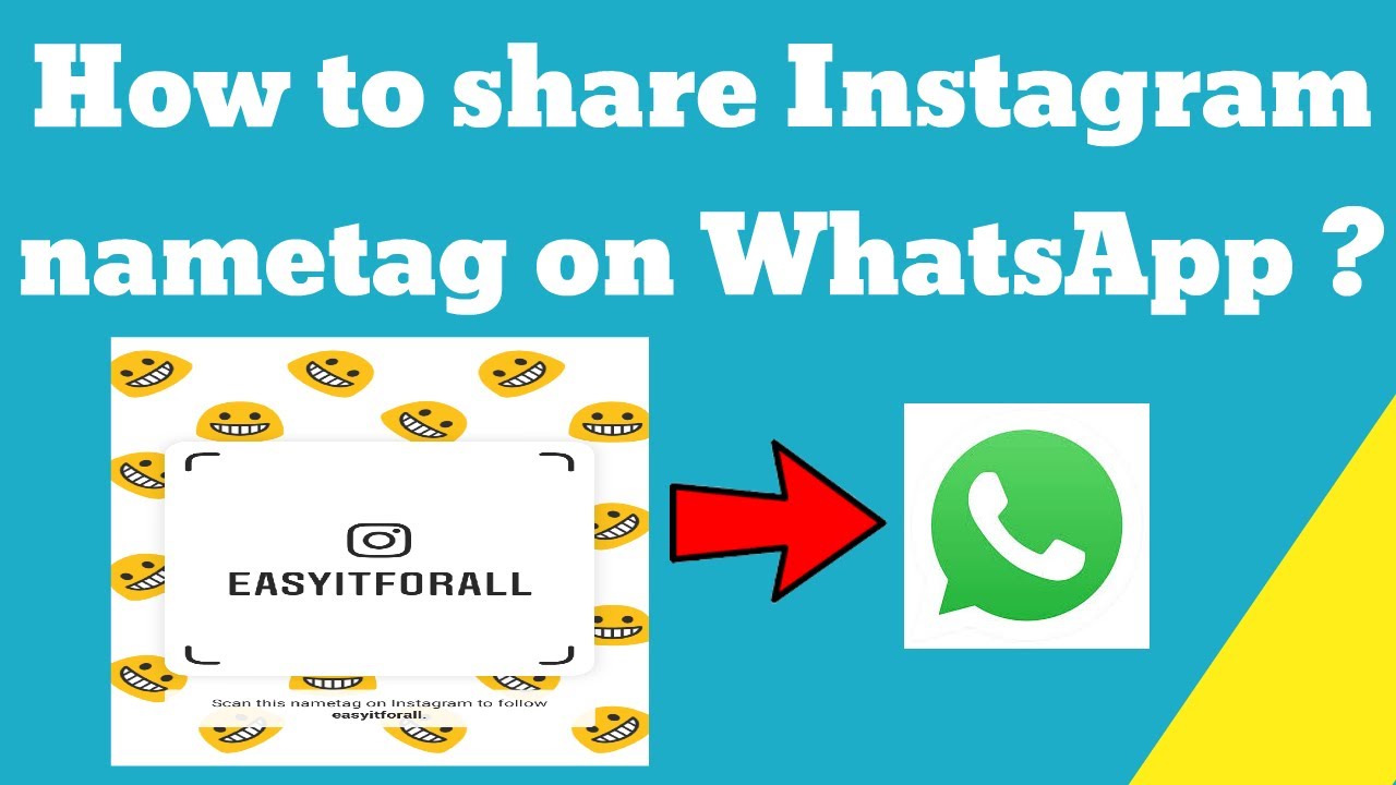 How to share Instagram nametag on WhatsApp ? - YouTube