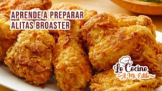 APRENDE A PREPARAR ALITAS BROASTER | COMO HACER POLLO B... | Doovi