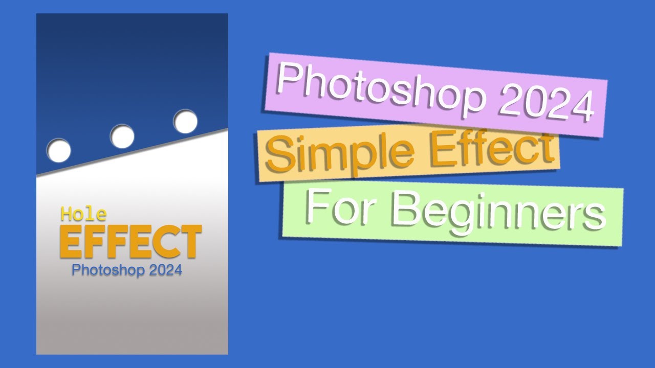Photoshop tutorial For Beginners - Simple Hole Effect - YouTube