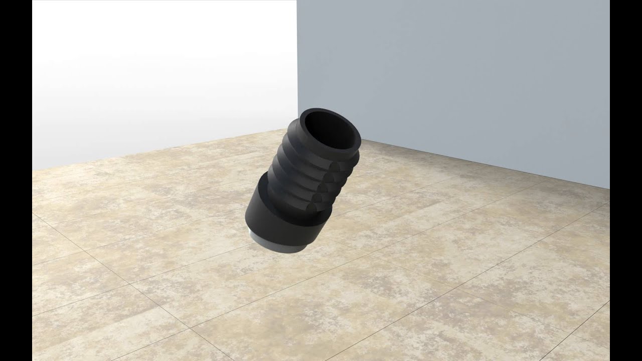 Round angled tube insert with special base LGRO - YouTube