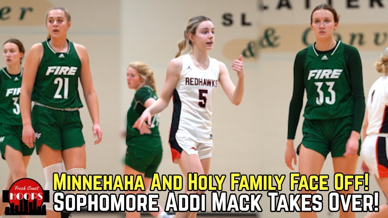 Addi Mack Takes Over! Minnehaha Academy And Holy Family Face Off! - YouTube