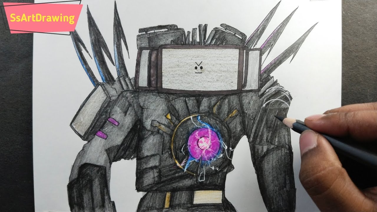 How to Draw a Titan TV Man in the Skibidi Toilet 73 (part-1) - YouTube