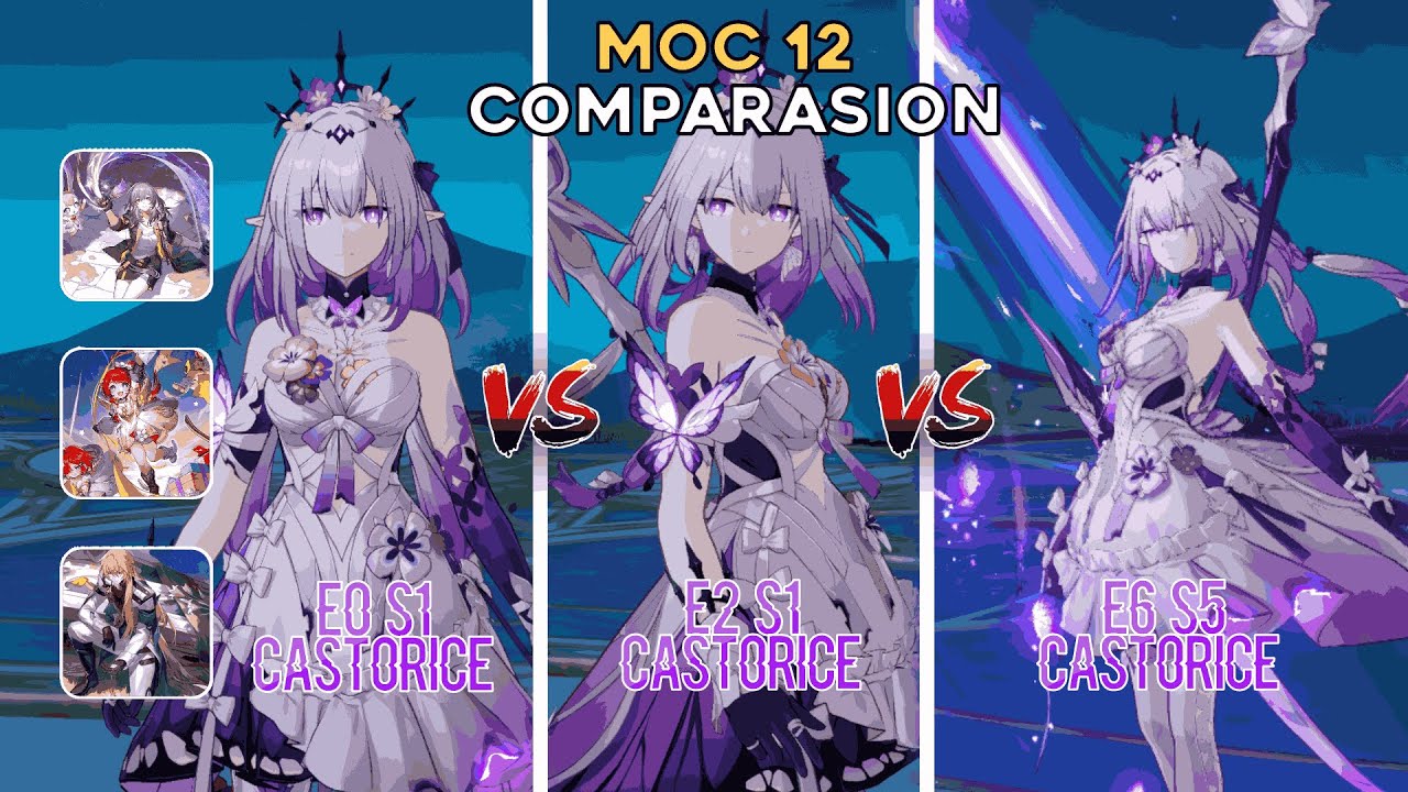 E0S1 Castorice vs E2S1 Castorice vs E6S5 Castorice| Castorice Eidolon ...