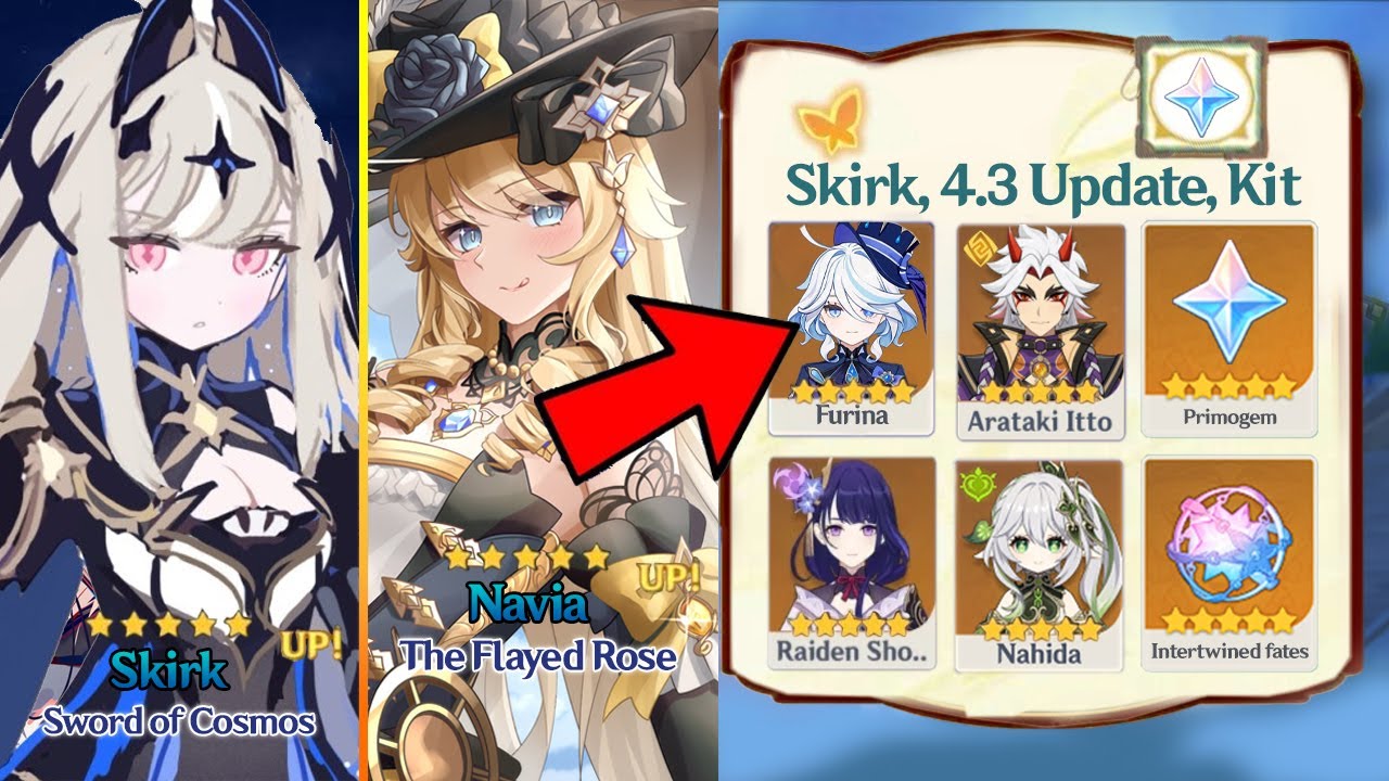 NEW UPDATE!! SKIRK Lore, Version 4.2 First Half 4 Star, Arlecchino News ...