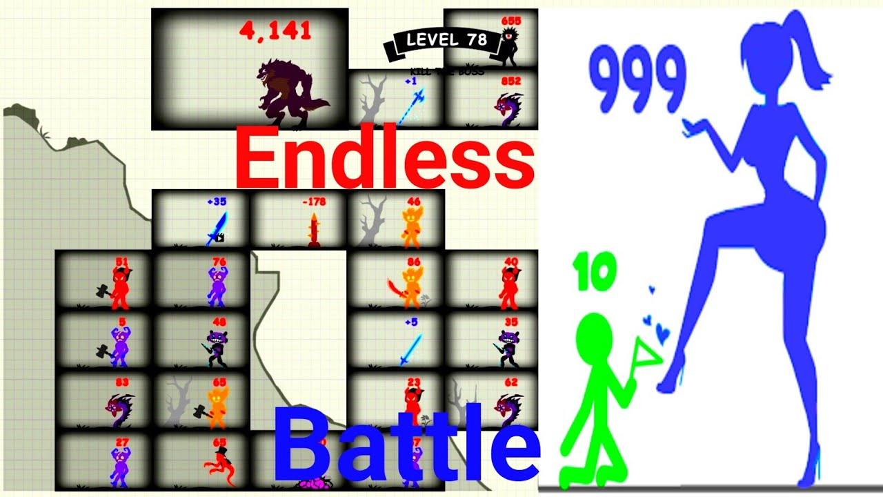 Stick Fight Endless Battle Mobile Game || Level 78 Stickman Defense ios ...