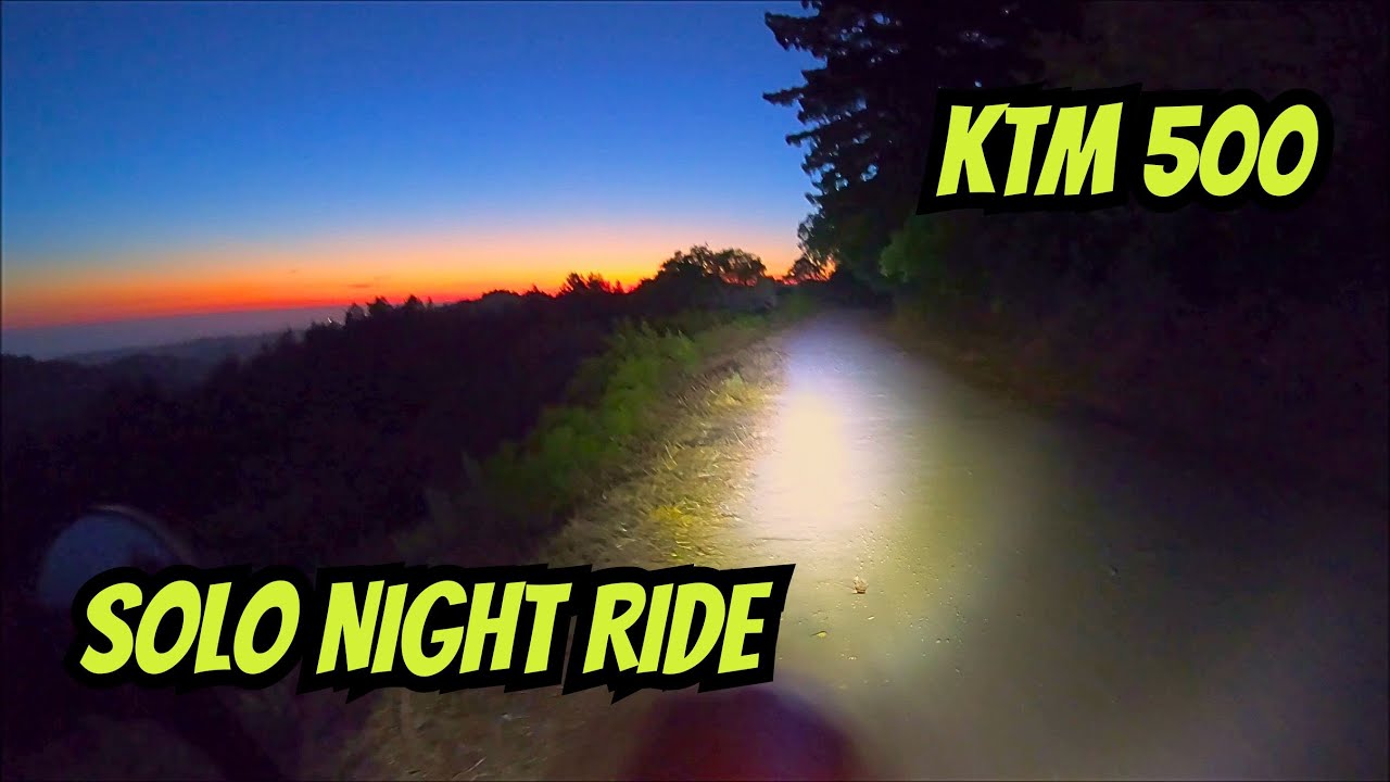 KTM 500 Single Track at Night - 9 MINUTE MOTOS - Episode 22 - YouTube