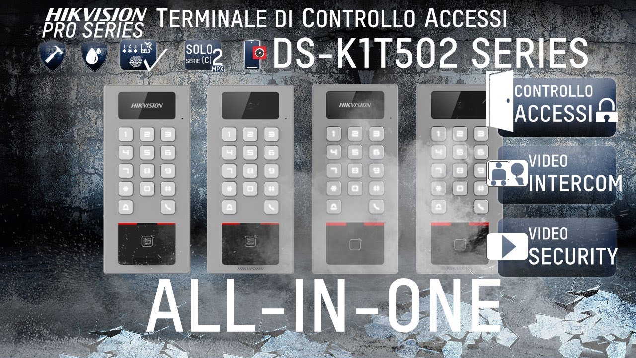 Hikvision DS-K1T502 Series - Terminale di controllo accessi ALL-IN-ONE ...