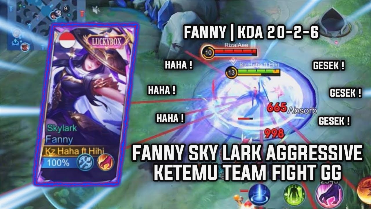 FANNY KETEMU TEAM FIGHT GG SUPER BACKUP KEREN KDA 20-2-6 | MOBILE LEGENDS - YouTube