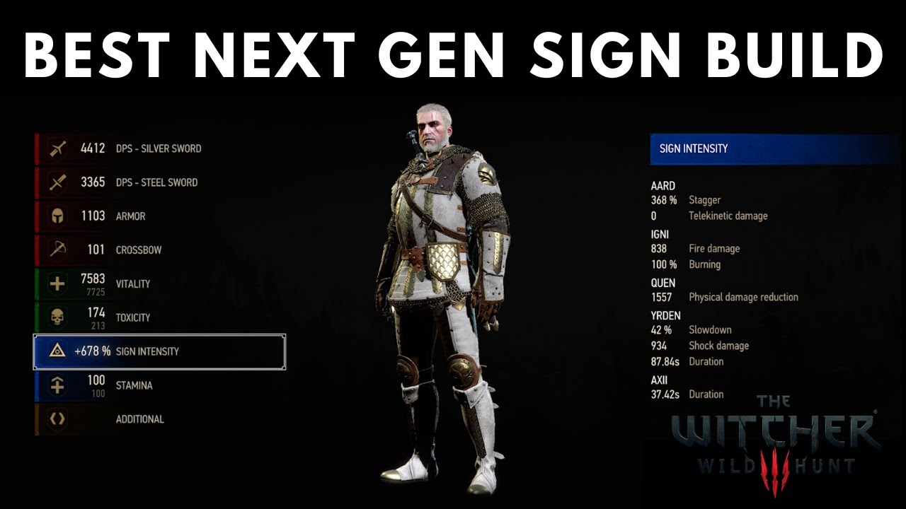Witcher 3: Best Sign Build Next Gen - YouTube