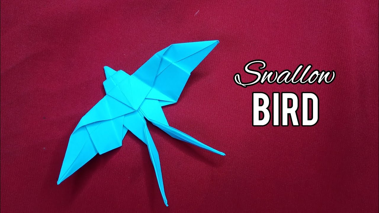 Origami Swallow Bird | Origami Craft | Origami Swallow Easy - YouTube