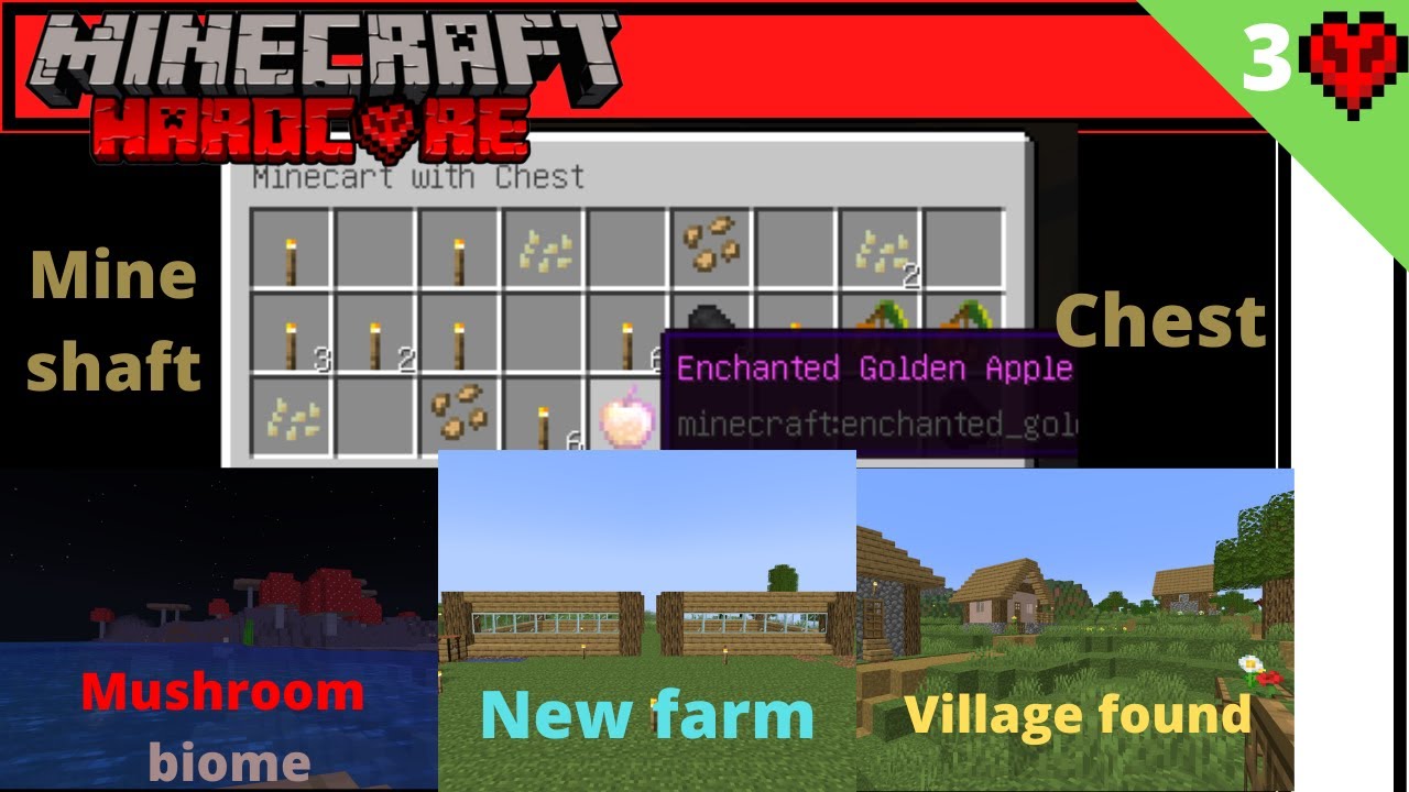 ENCHANTED APPLE & NEW FARM | Minecraft 1.17 Hardcore EP3 - YouTube