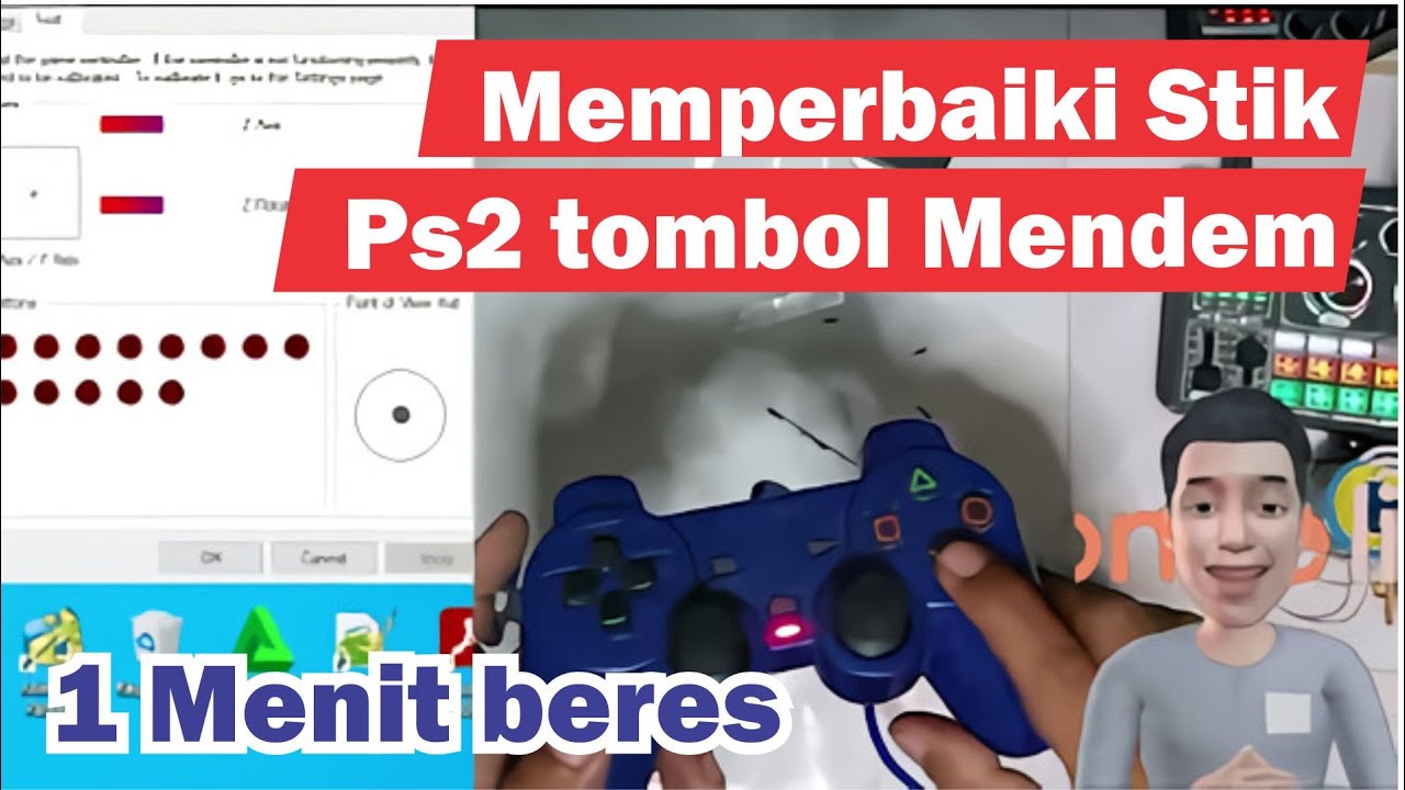 Cara memperbaiki tombol Stik Playstation 2 yang rusak gak bisa balik ...