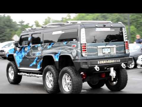 Custom 6 Wheel H2 Hummer driving!