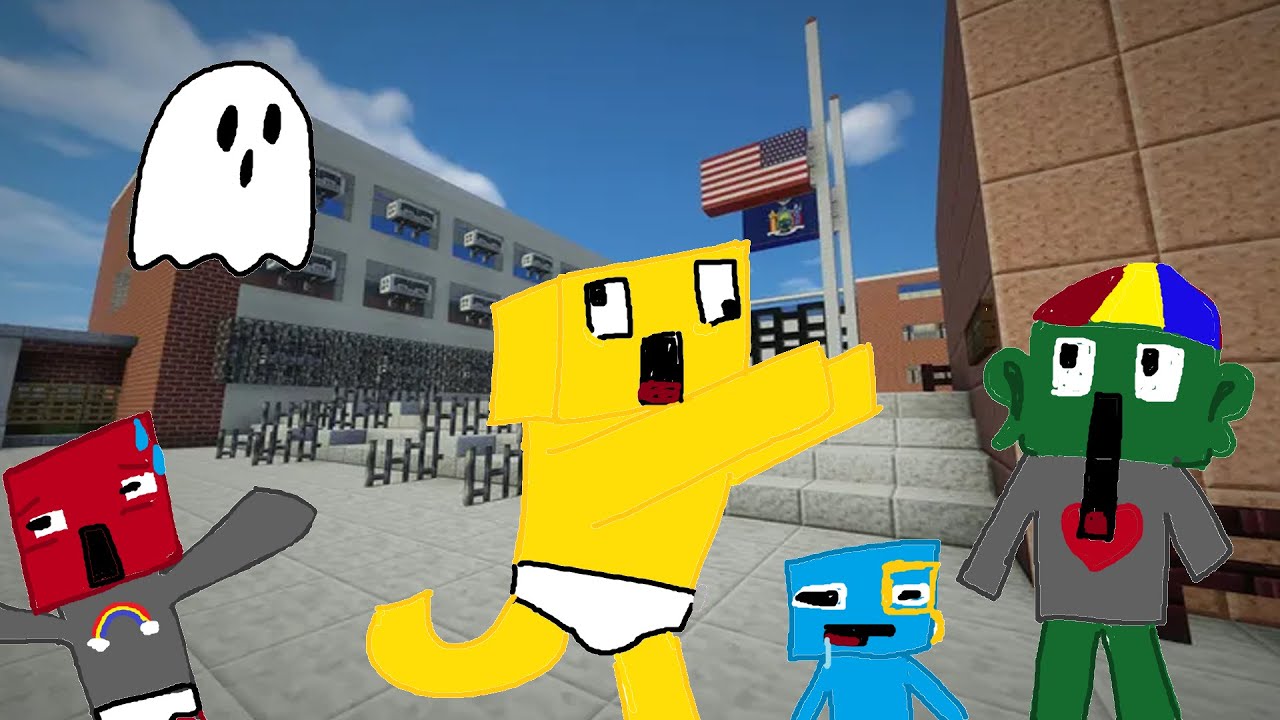 Minecraft Daycare RP: First Day of School! (Ghost attack!!1) - YouTube