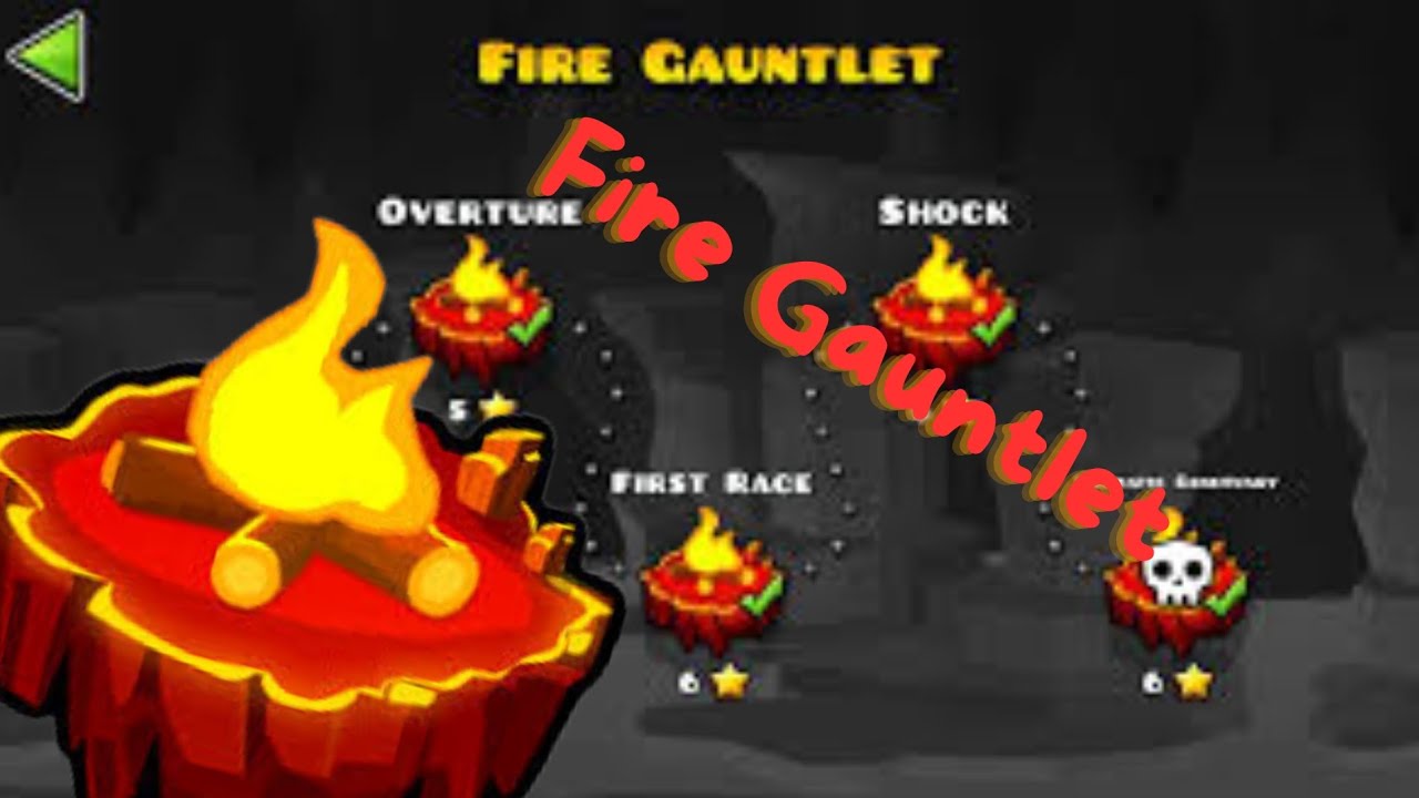 | Fire Gauntlet Completed | Geometry Dash | - YouTube