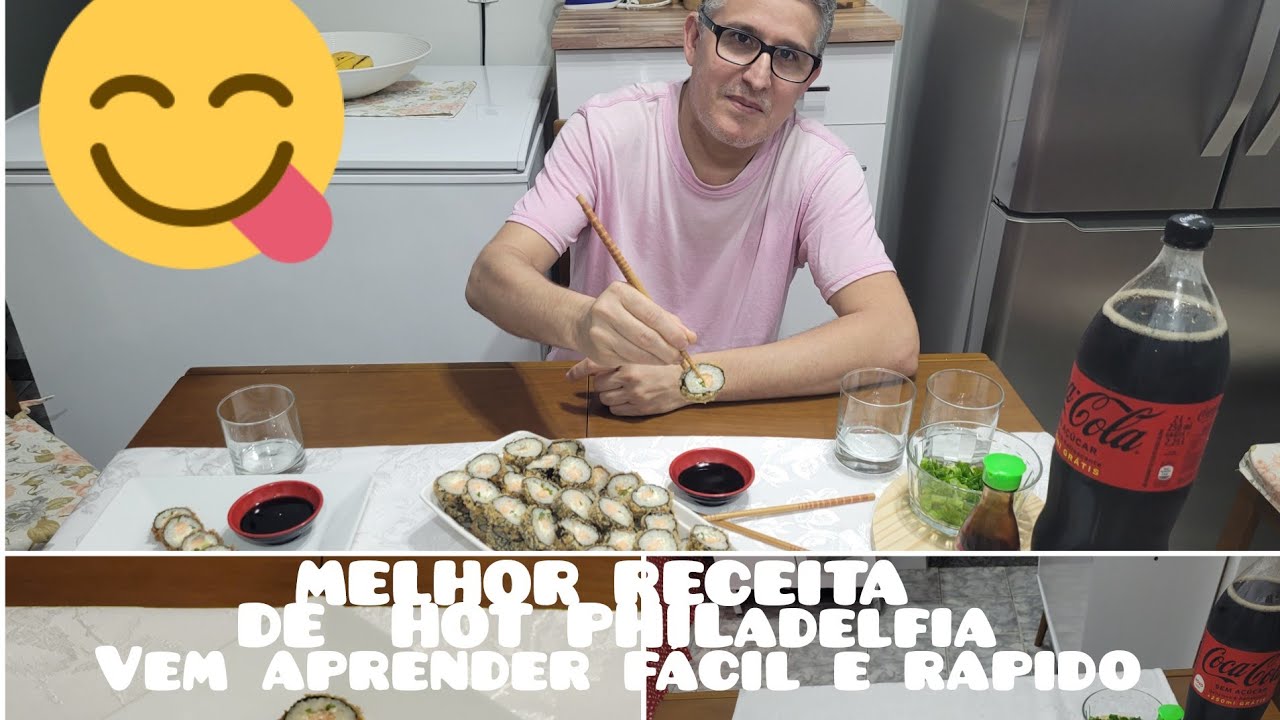 Como fazer hot Roll / receita de sushi philadelphia - YouTube