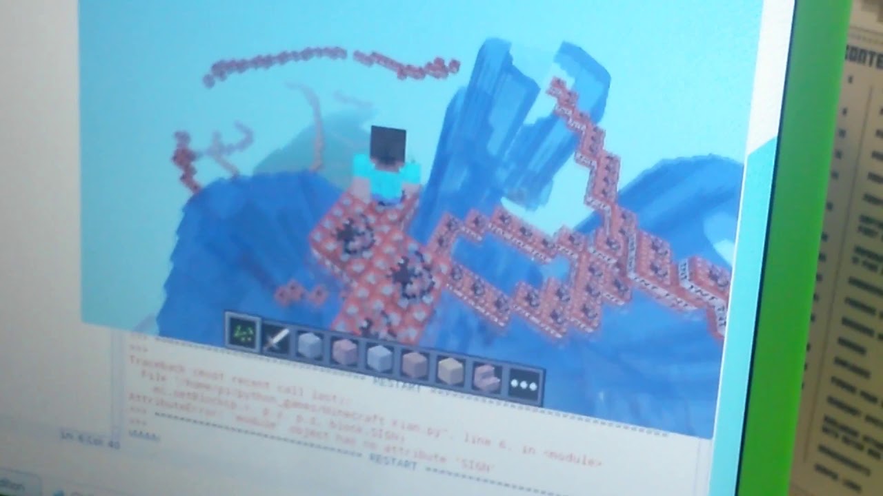 Programming stuff in minecraft raspberry pi edition - YouTube