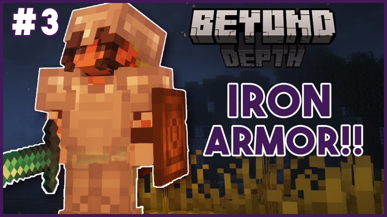 UPGRADING ARMOR + EXPLORING STRUCTURES!! | Minecraft: Beyond Depth (3 ...