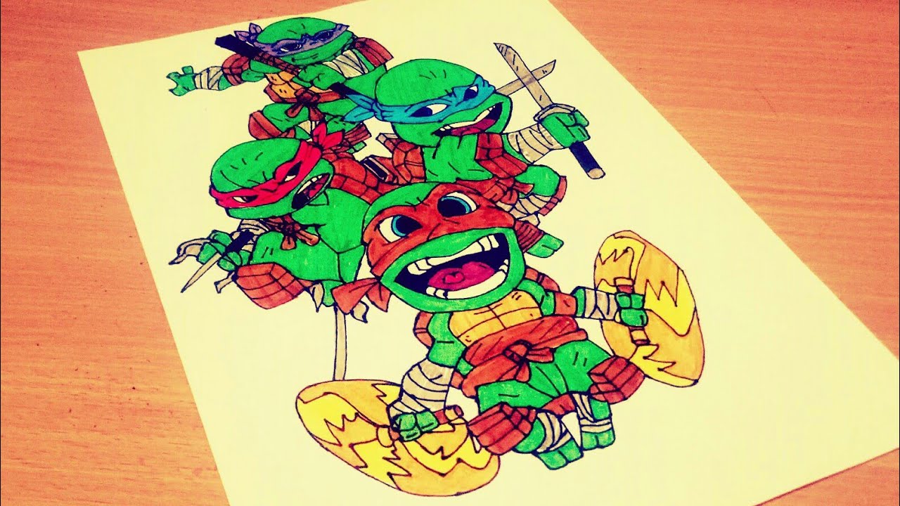 How to draw Ninja Tutles | Step by Step for beginners - YouTube