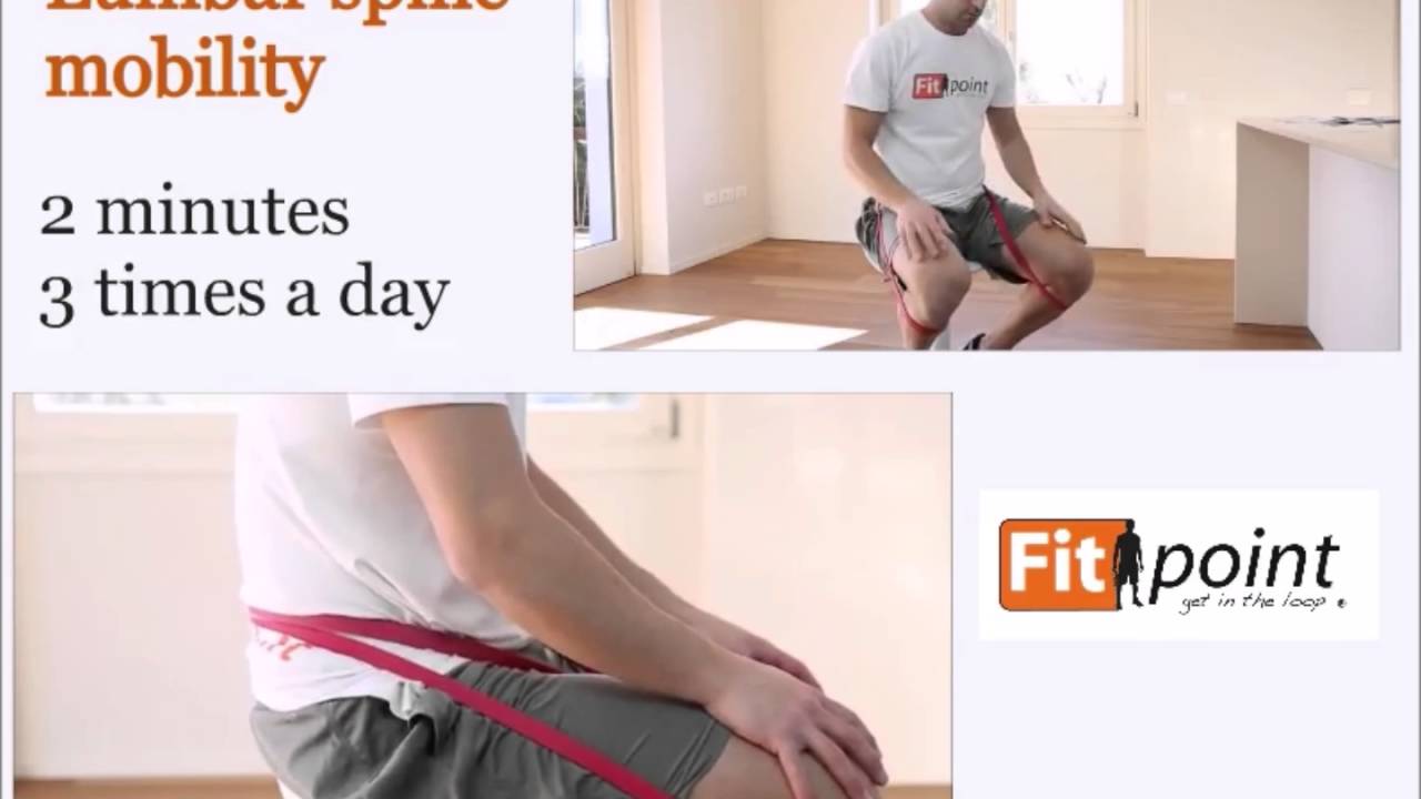 Lumbar spine mobility - Loop Band Training - YouTube