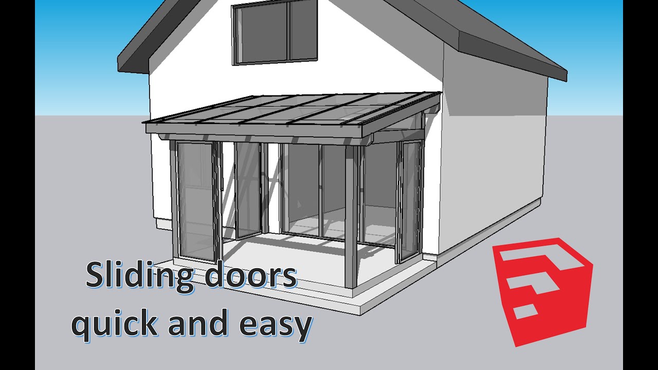 Sliding doors in SketchUp. Tutorial. - YouTube